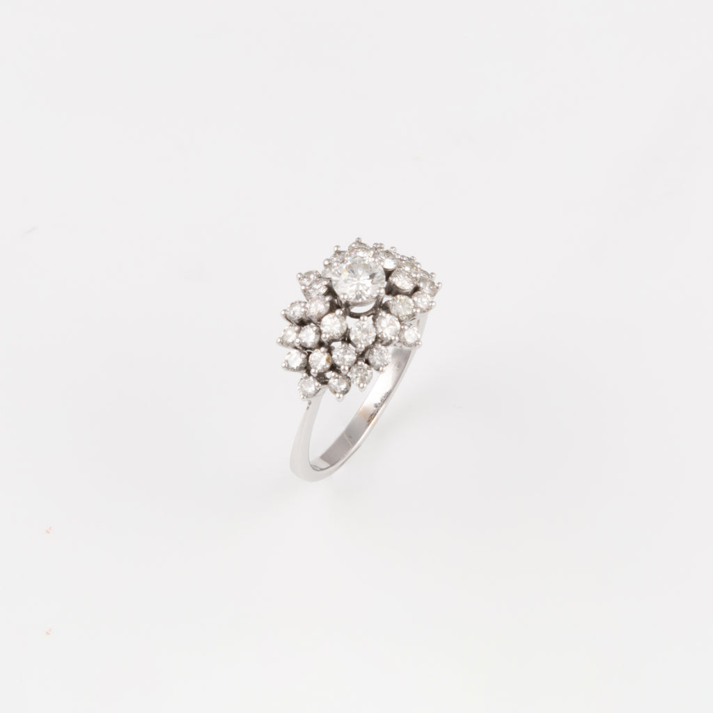 Diamond cluster ring gold store